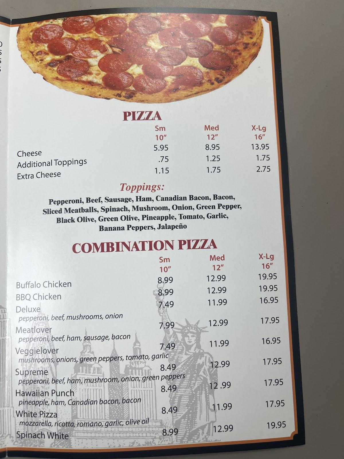 Menu at New York Pizza Express pizzeria, Stallings, Potter Rd