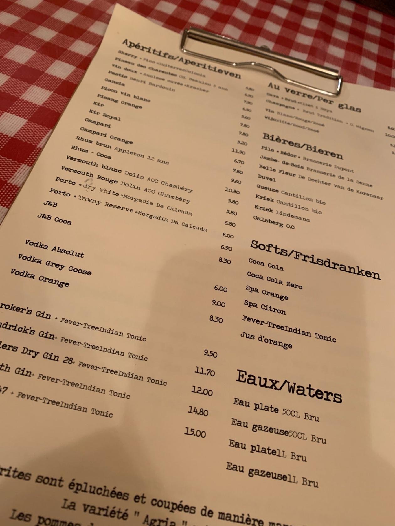 Menu au Friture René, Anderlecht