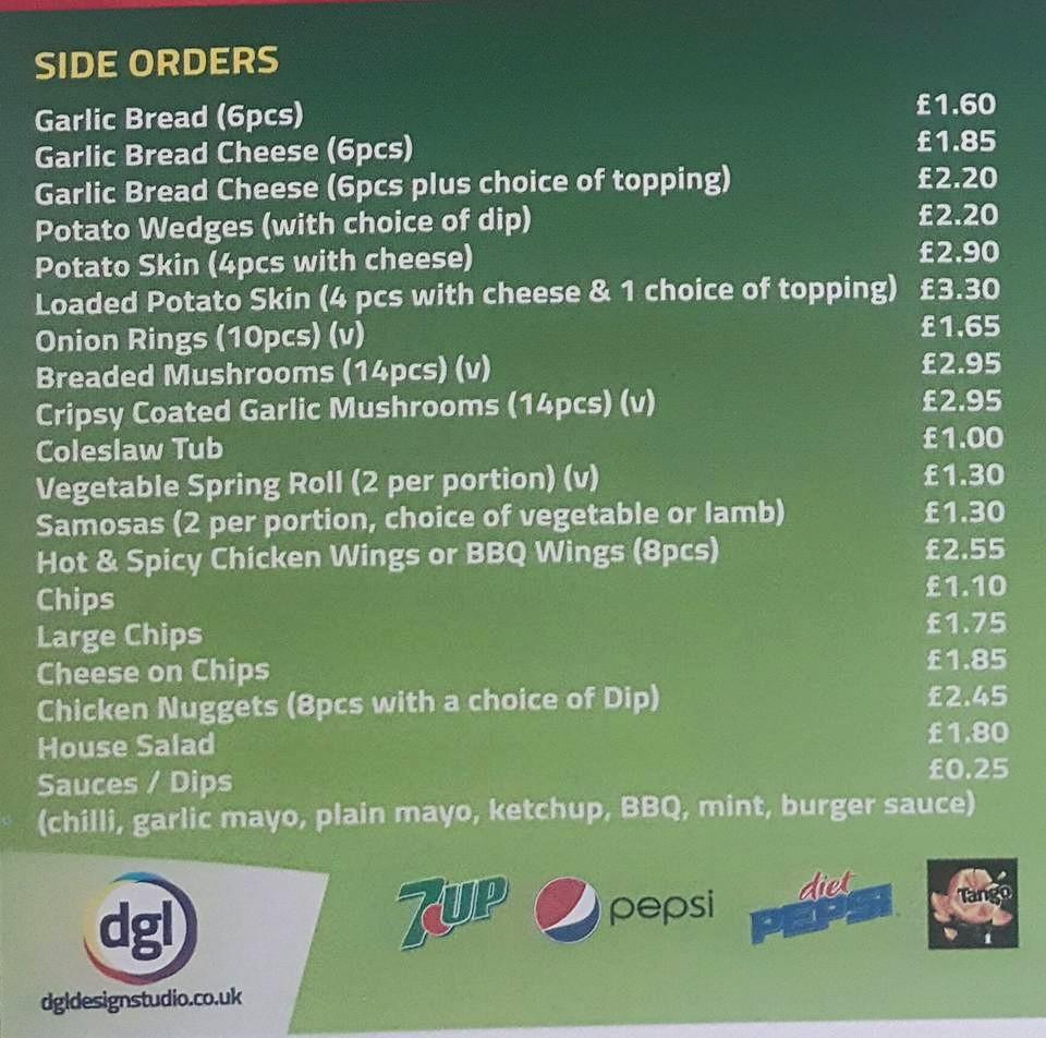 Menu at Kebabish fast food, Watford, 114 Whippendell Rd