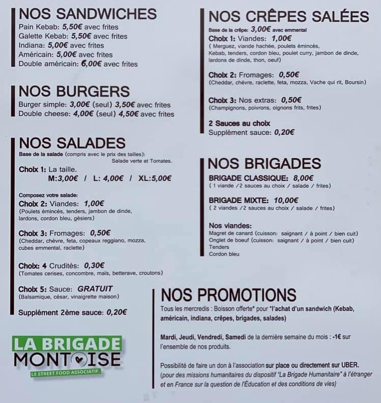 Menu au La Brigade Montoise restaurant, Mont-de-Marsan