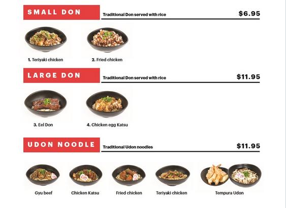Menu at Bento Box restaurant, Ulverstone
