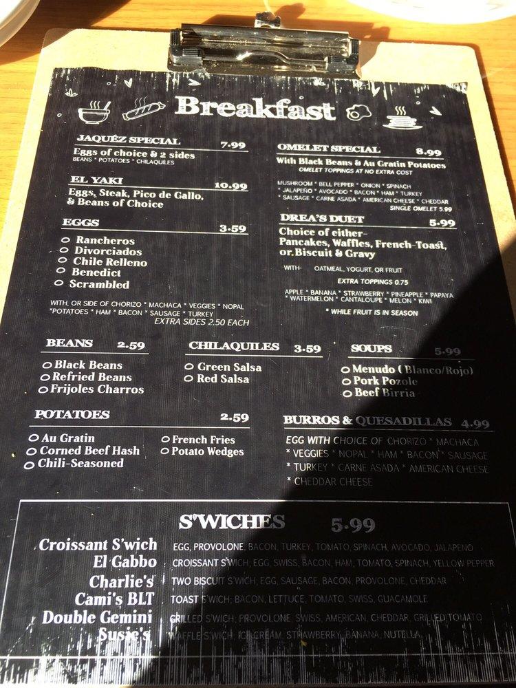 Menu at Mana Restaurant and Bakery, Douglas