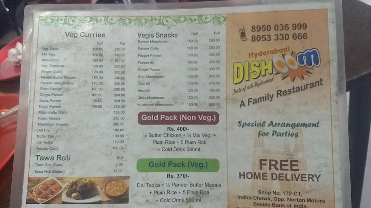 Menu at Dishoom Restaurant, Ambala