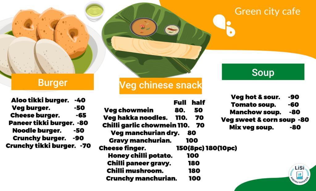 Menu at Green City Cafe, Dasuya, Dasuya