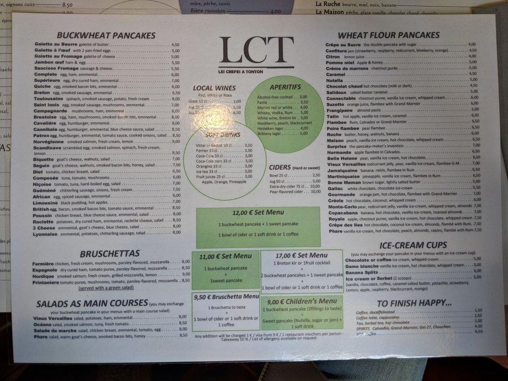 Carta del restaurante Le Phare St Louis, Versailles, 33 rue du Vieux ...