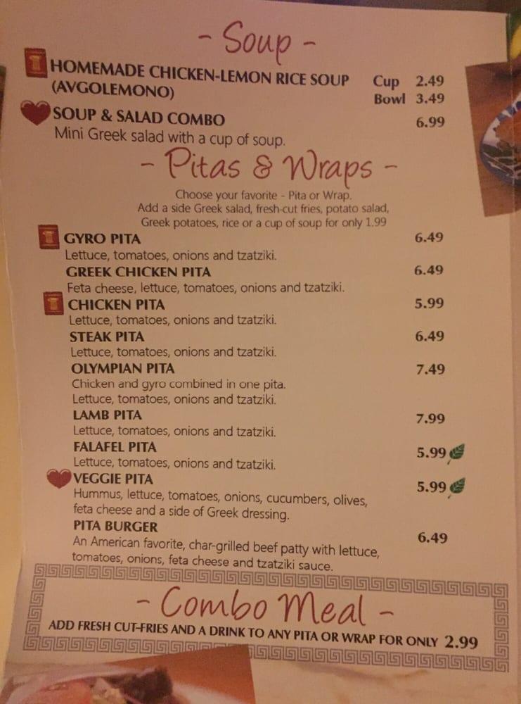 Menu at Little Greek Fresh Grill restaurant, Louisville, Shelbyville Rd ...