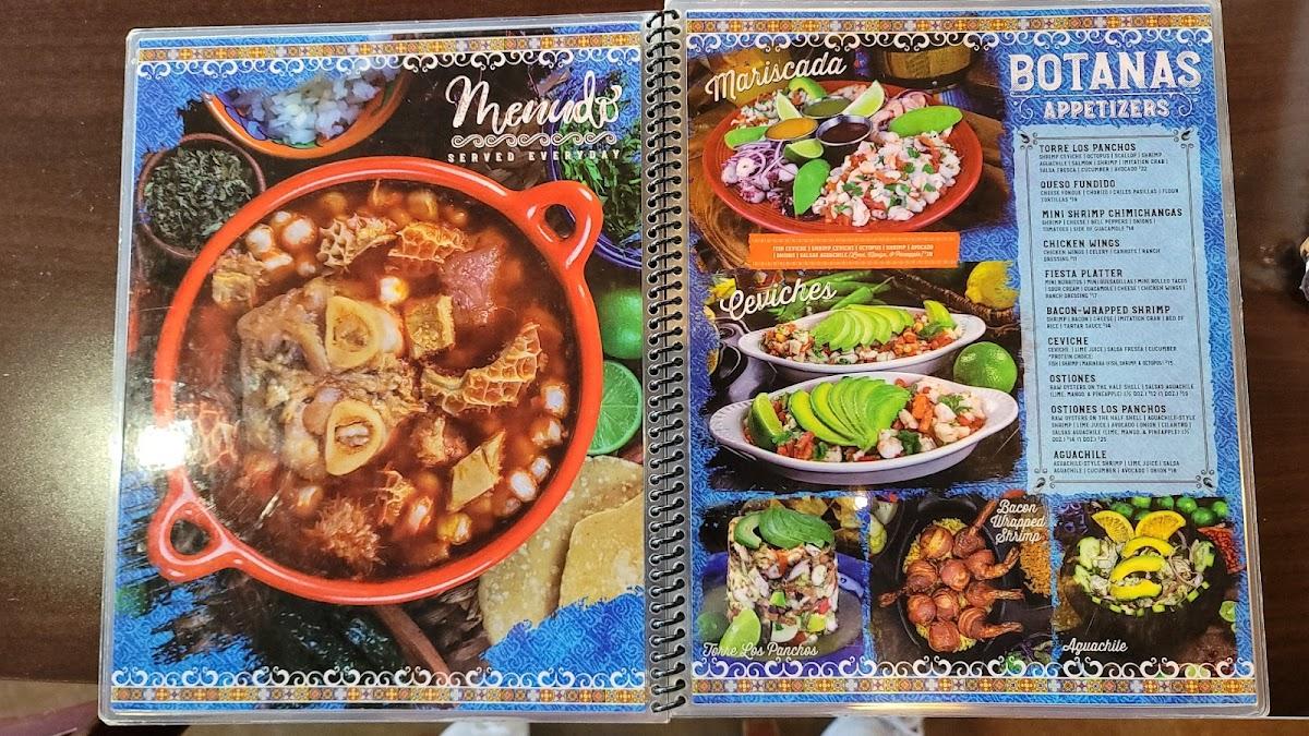 Menu at Los Panchos Mexican Grill & Seafood pub & bar, Escondido