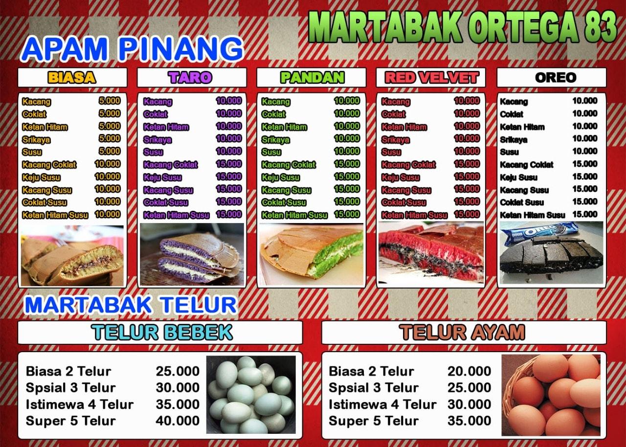 Carta del restaurante Martabak Ortega 83 Laka Laka, Sempalai