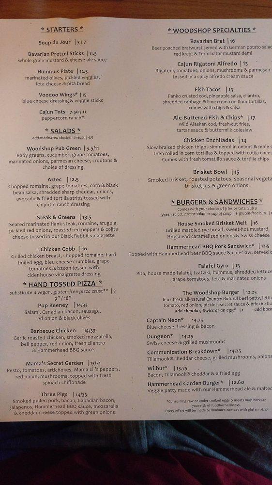 Menu at McMenamins Nui Nui pub & bar, Bothell