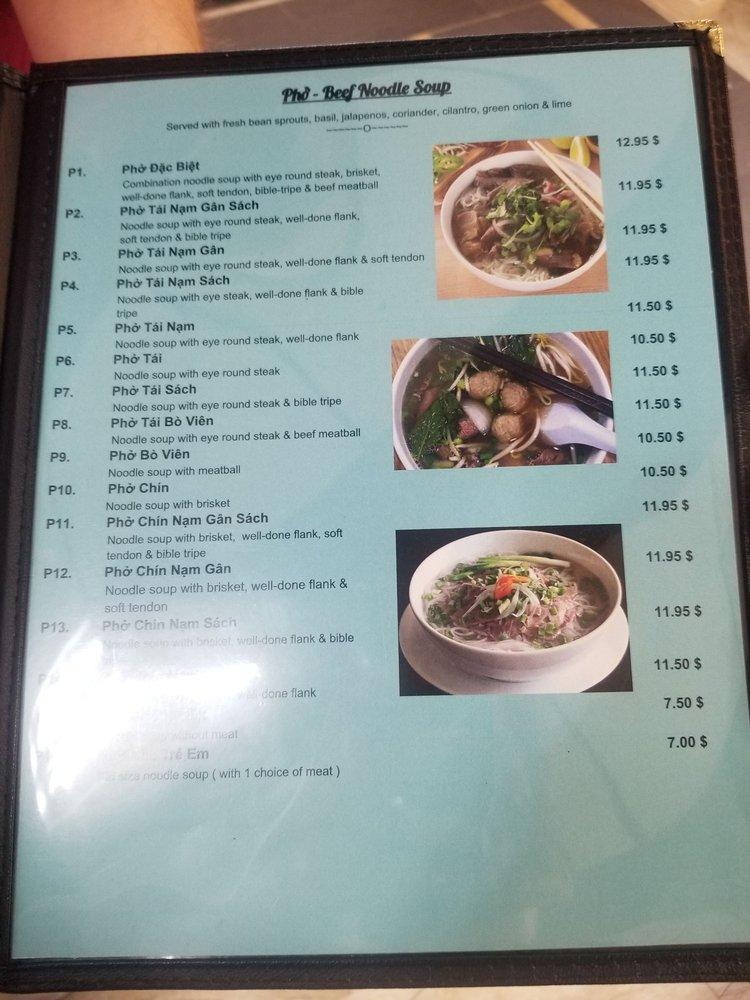 Menu at Pho Time restaurant, Enterprise