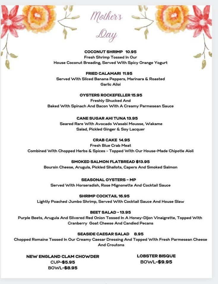 Menu at The Waverly Restaurant & Bar, Englewood