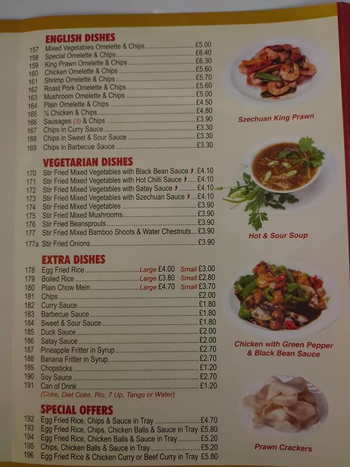Menu at Brackley Chinese Takeaway fast food, Brackley