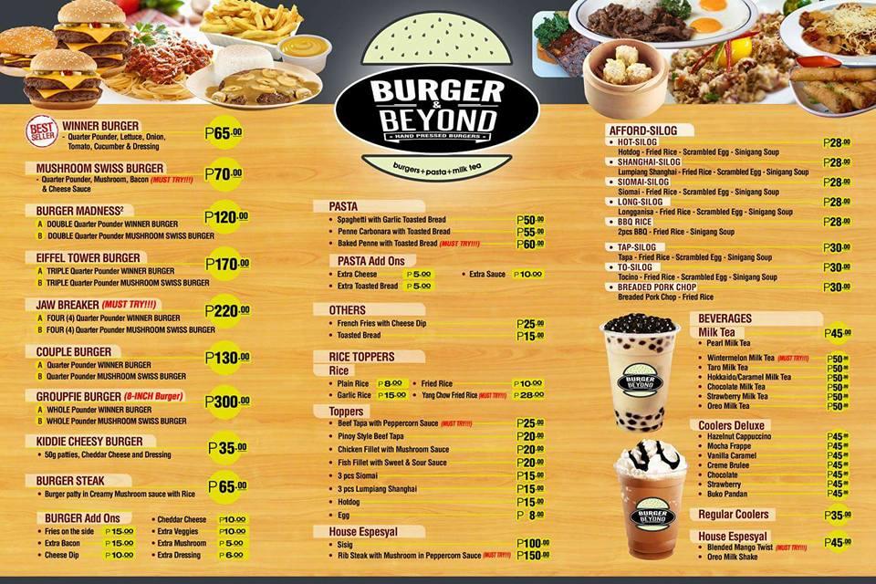 Menu at Burger Crib restaurant, Nagcarlan