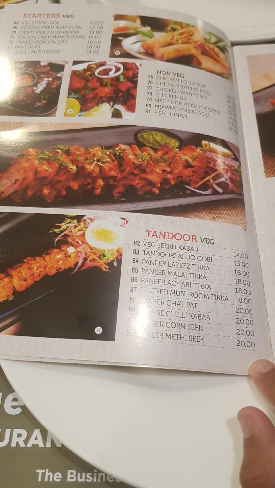Menu at Village Hub Restaurant, Dubai