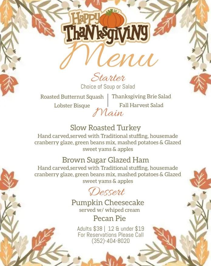 Menu at Legends All Stars restaurant, Clermont