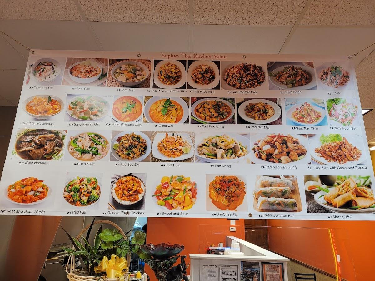 Menu at Suphan Thai Kitchen restaurant, Southgate