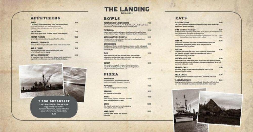 Menu at The Landing Pub & Grill, Delta