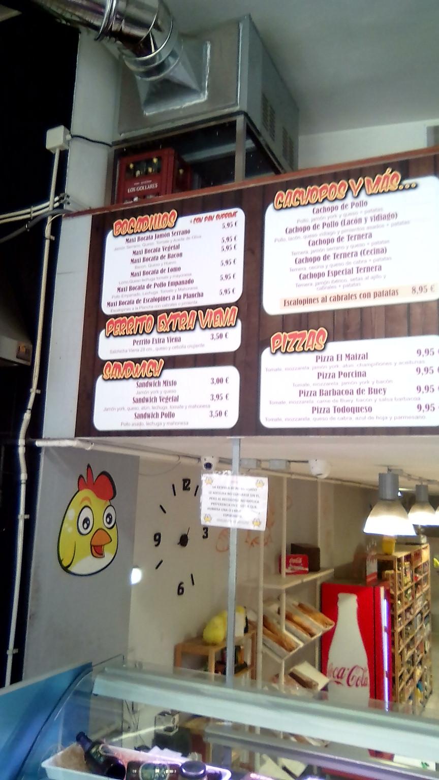 Carta del restaurante Asados El Maizal, Gijón, Calle Ramón Y Cajal
