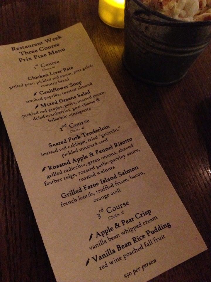 Menu at Big Grove Tavern pub & bar, Champaign