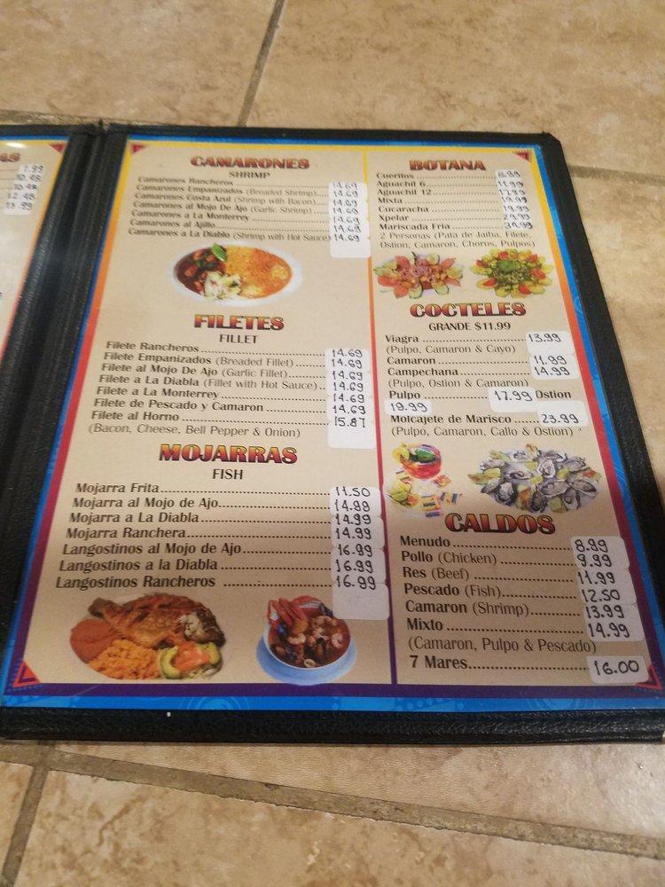 Menu at El Refugio Mexican Food restaurant, Escondido