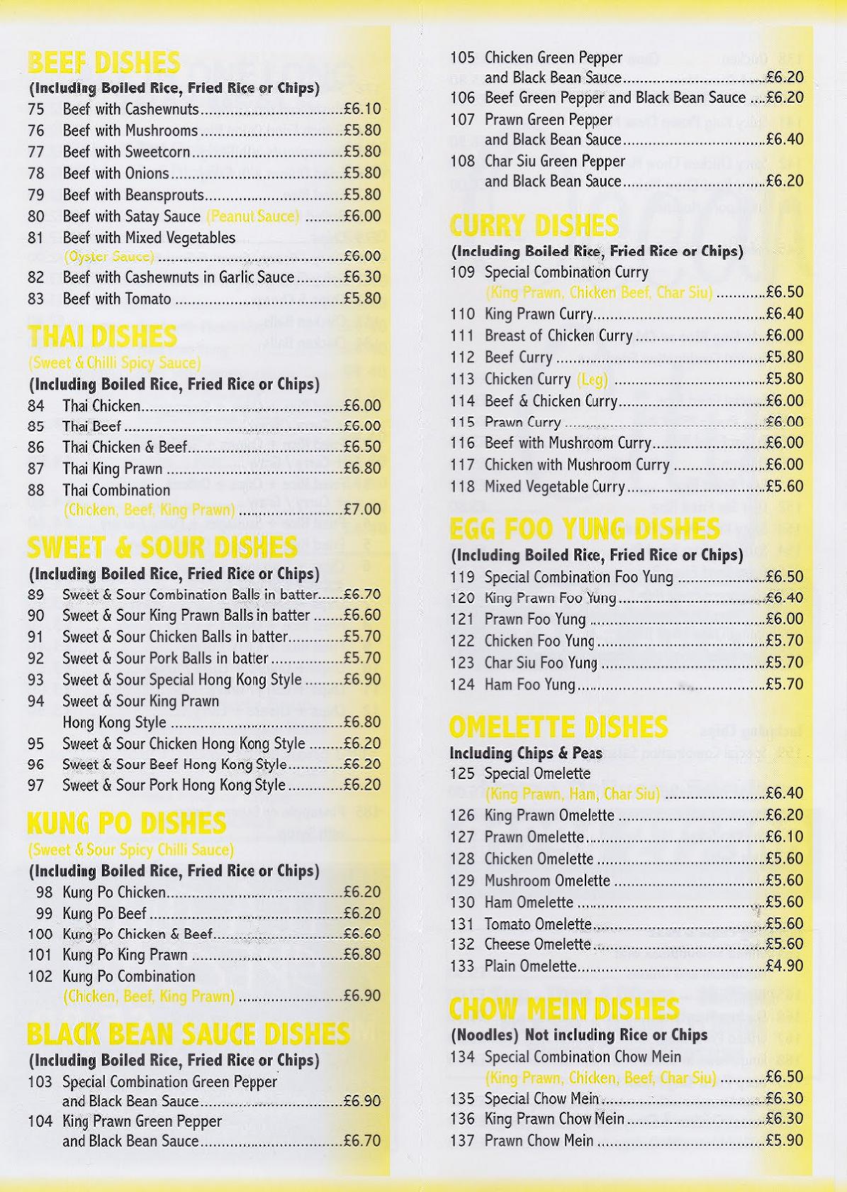 Menu at Ocean City fast food, Irvine