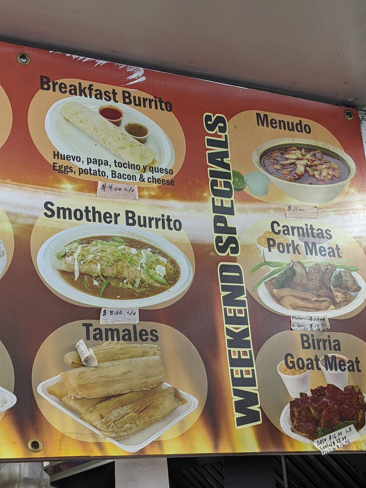 Menu at Polleria La Fogata restaurant, Longmont