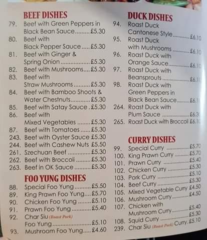 Menu at Lucky 6 Takeaway fast food, Doncaster