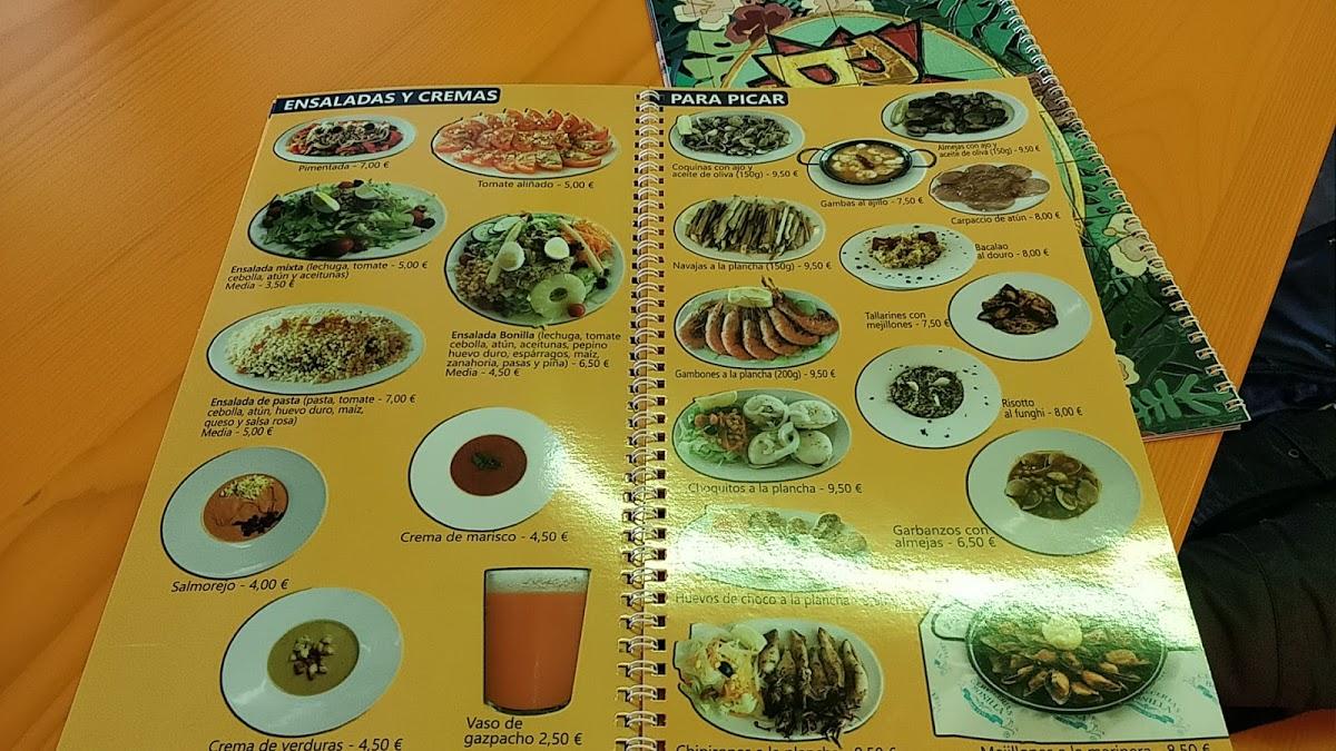 Menu at Restaurante BAM! by Bonilla, Huelva