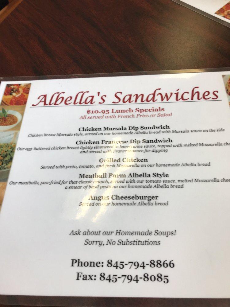Menu at Albella Restaurant, Monticello