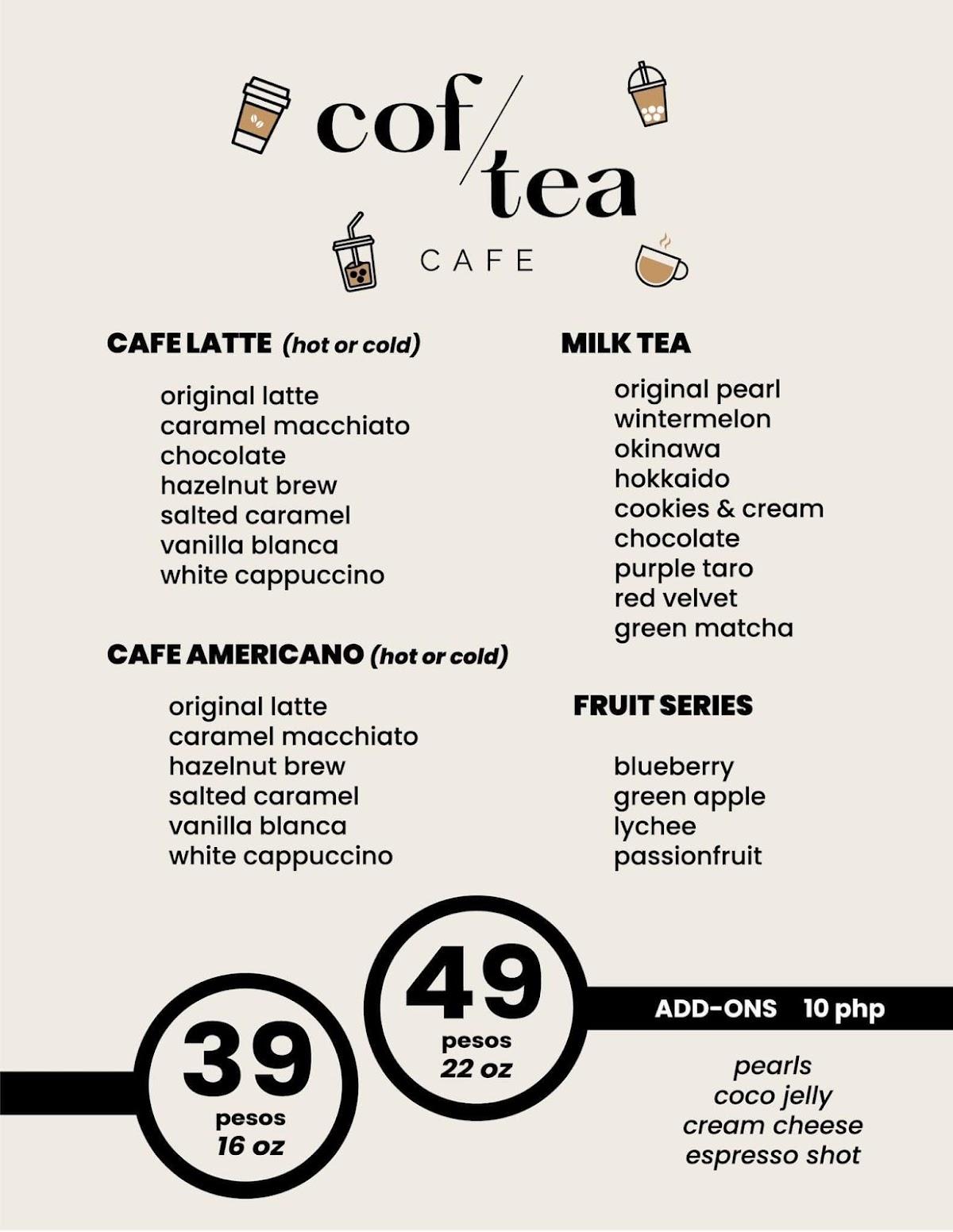 Carta de Coftea San Miguel Pasig, Pasig