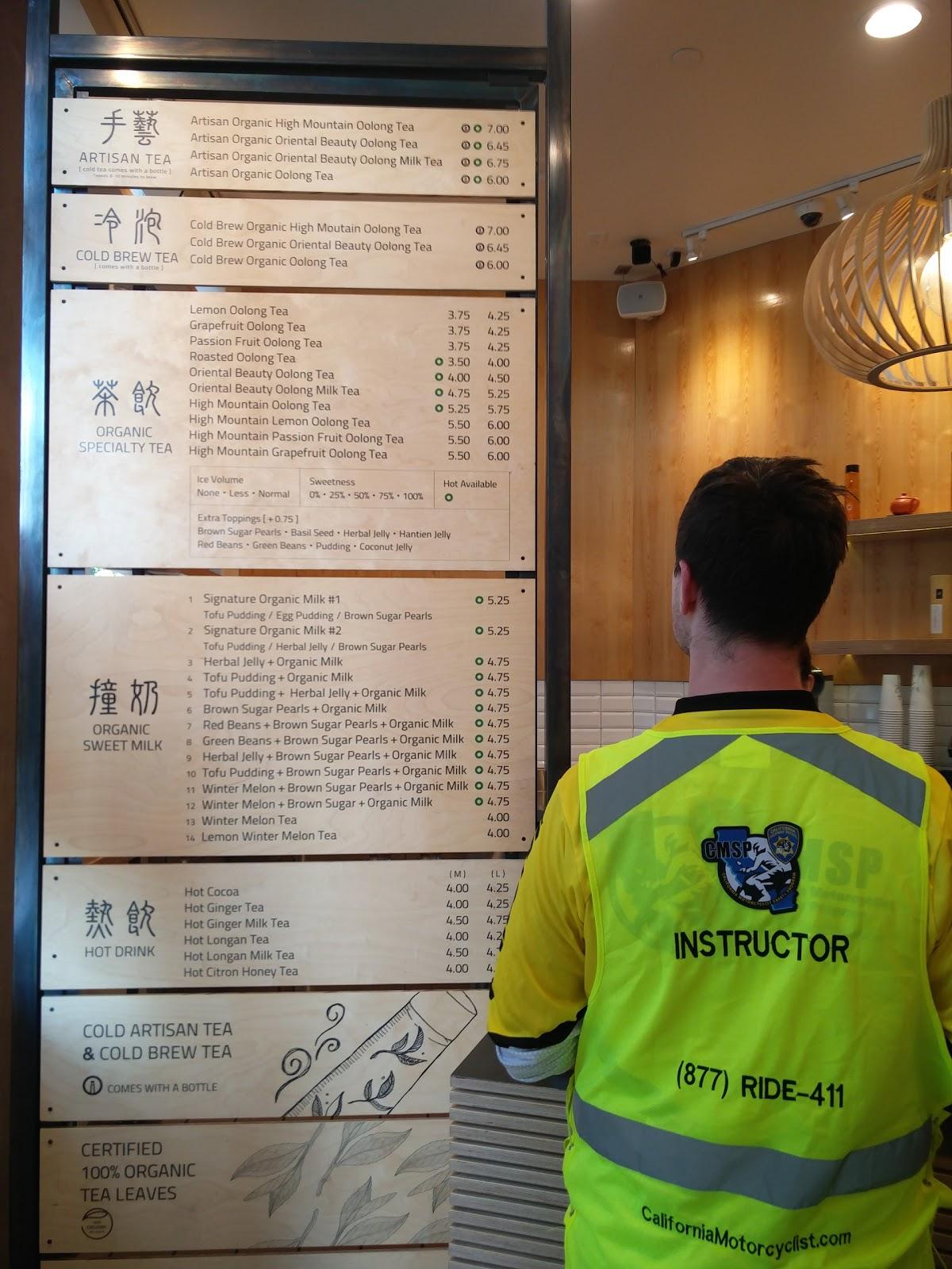Menu at Jin Tea Shop restaurant, Pasadena
