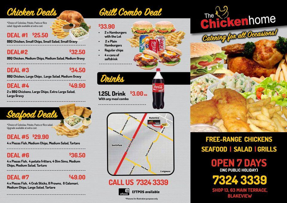 Menu at The Chicken Home fast food, Angle Vale