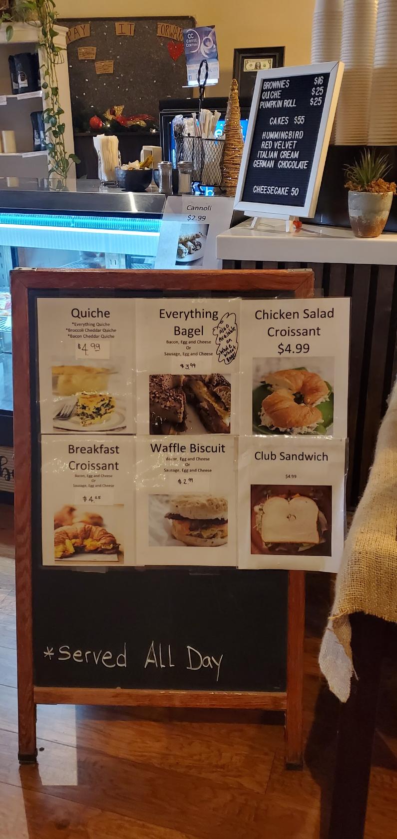 Menu at Coffee Central pub & bar, Central City
