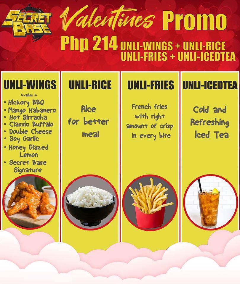 Menu at Secret Base Monumento restaurant, Caloocan