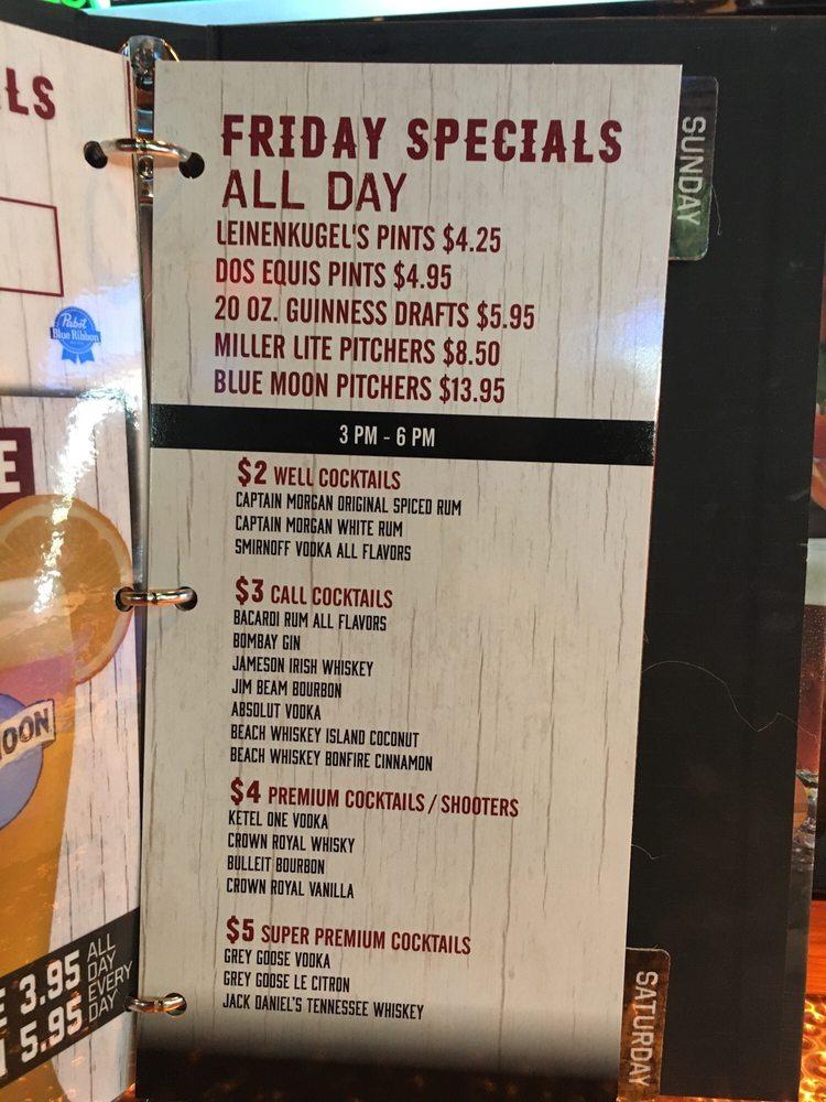 Menu at Miller's Ale House pub & bar, Orland Park