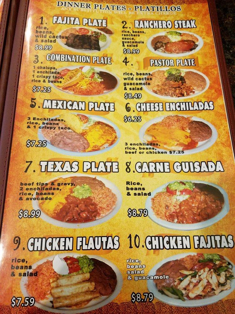 Menu at Bandera Jalisco pub & bar, San Antonio, Bandera Rd