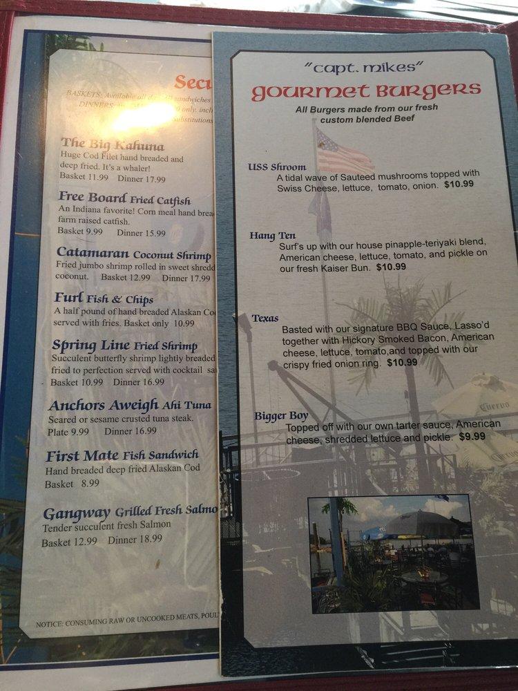 Menu at RiverWatch restaurant, Lawrenceburg