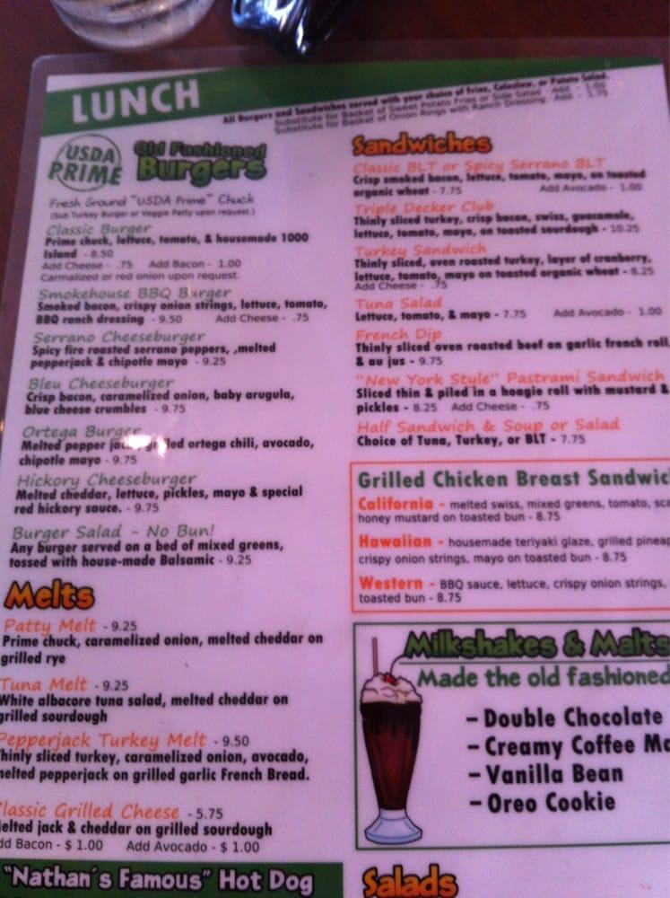 Menu at Waypoint Café Camarillo Airport cafe, Camarillo