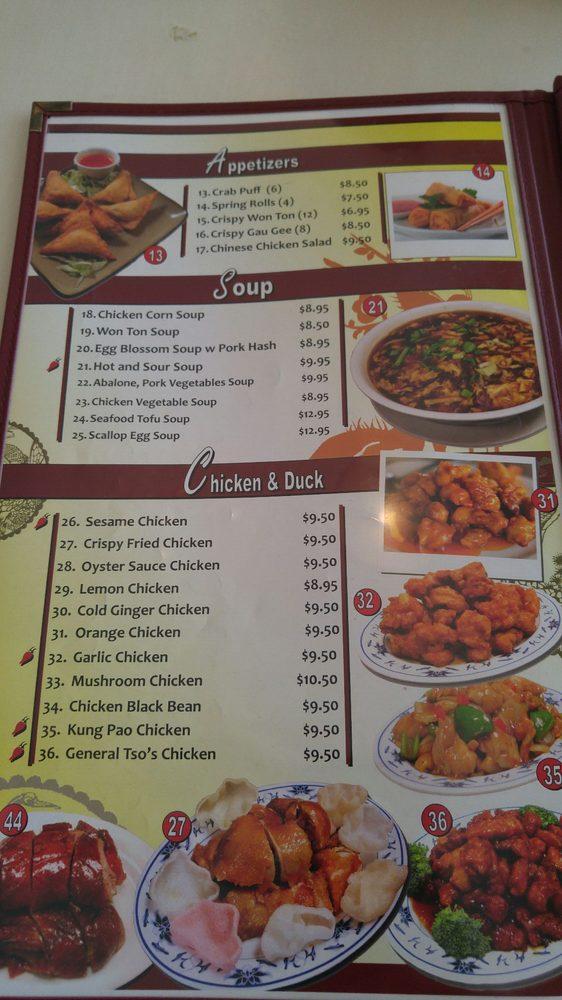 Menu at Kunia Chinese Restaurant, Waipahu