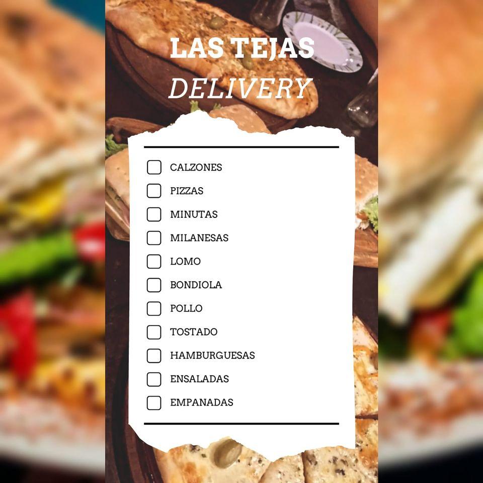 Menu at Las Tejas Pizze restaurant, Chacabuco