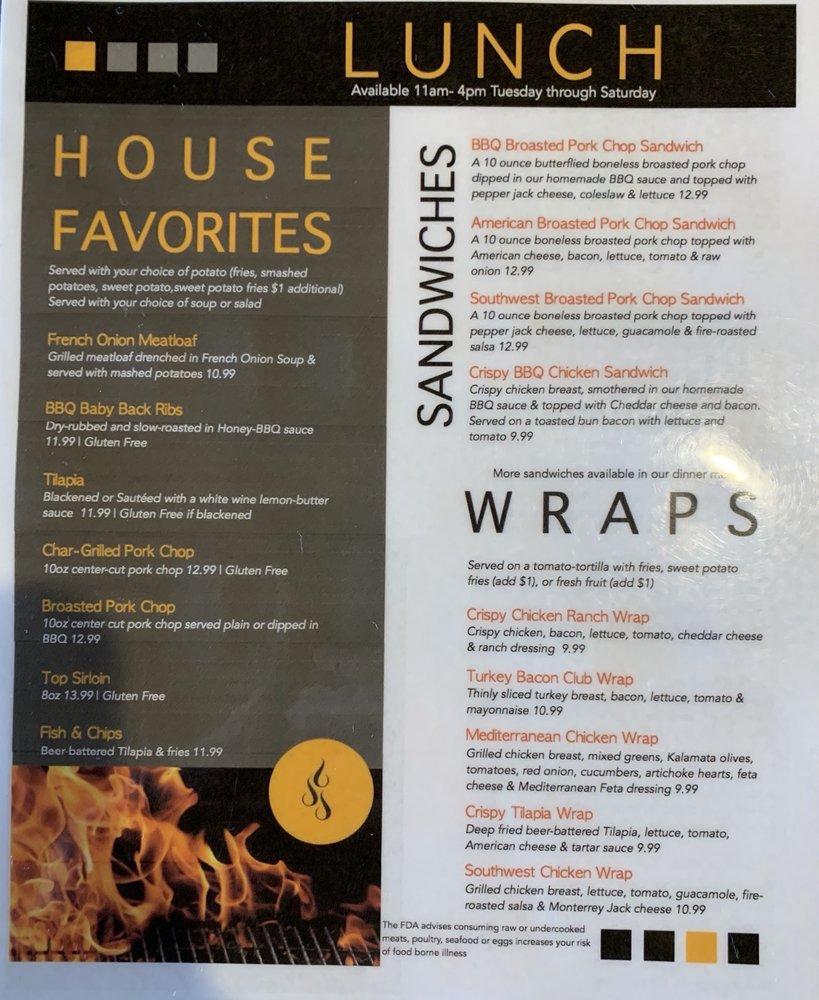Menu at Fireside Grille pub & bar, Sugar Grove