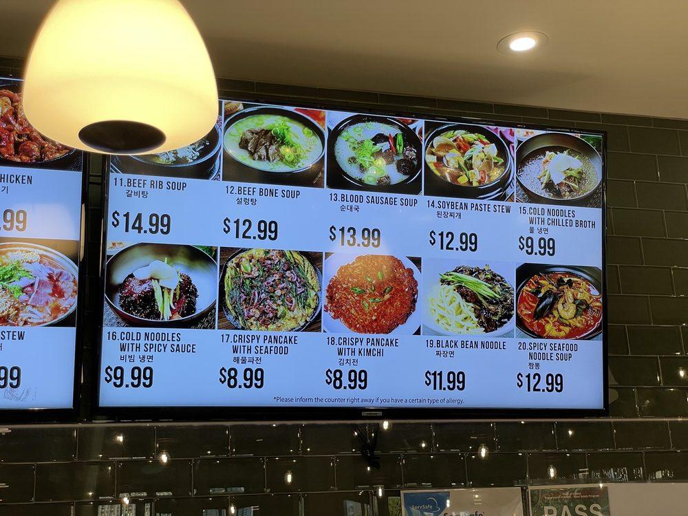 Menu at K-Town Korean Foods restaurant, Honolulu