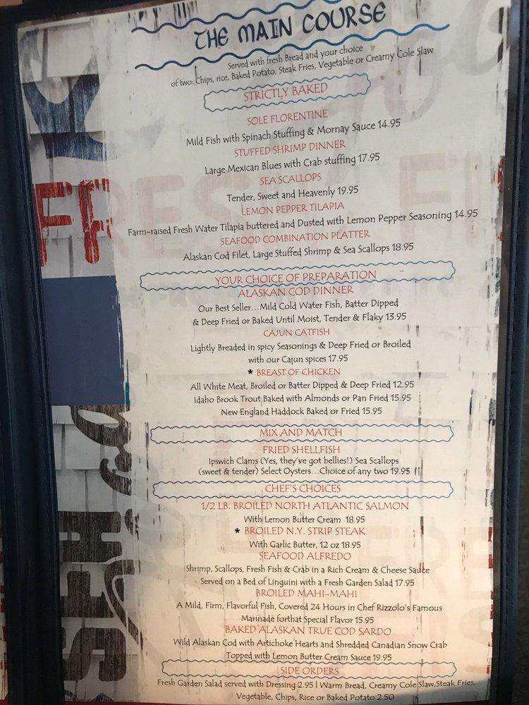 Menu at Taylor's Chowder House restaurant, Phoenix, W Calavar Rd
