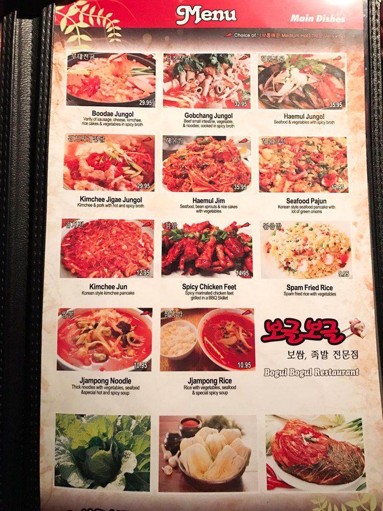 Menu at Bogul Bogul Restaurant, Federal Way