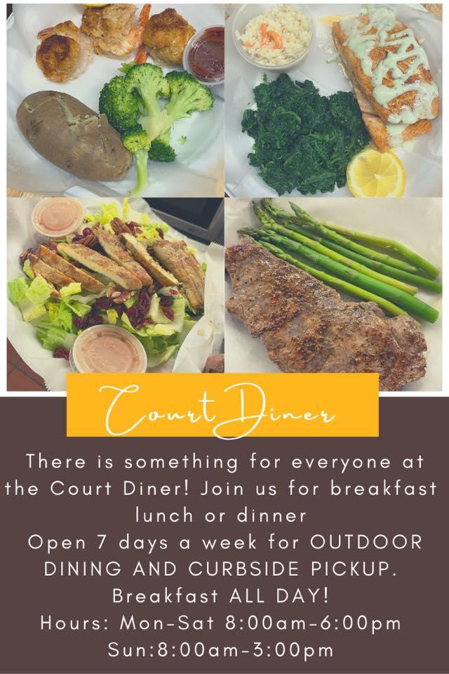 Menu at Court Diner restaurant, Media