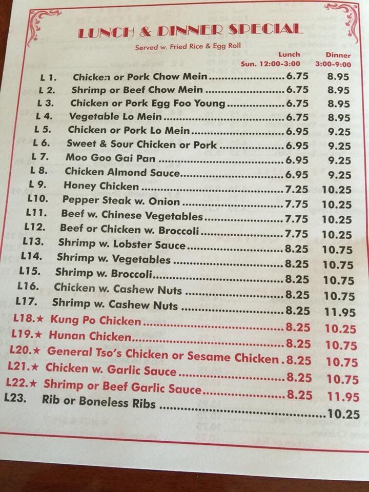 Menu at Pings Kitchen Chinese Take Out restaurant, Englewood