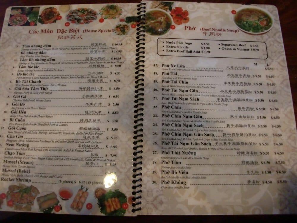 Menu at Saigon Eden restaurant, San Gabriel, 980 E Las Tunas Dr # C