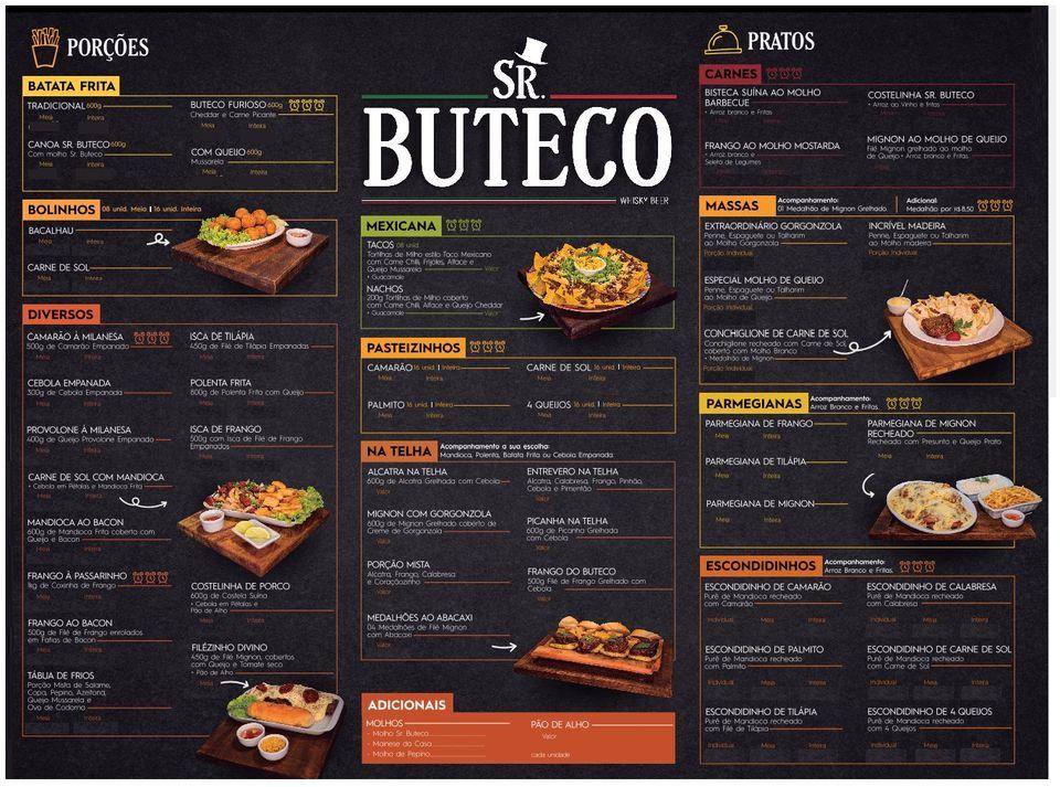 Menu at Sr Buteco pub & bar, Joaçaba