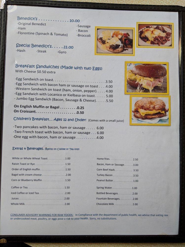 Menu at Wilson’s Diner restaurant, Waltham