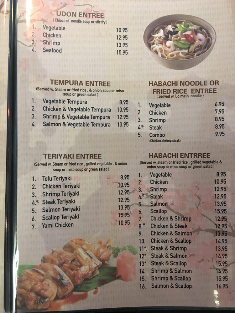 Menu at Yami Japan Sushi And Hibachi restaurant, Lawrenceville